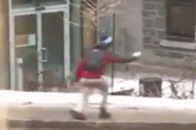 This Guy Slipping On Ice In Montreal Is Usually Poetry - Fraja Maroc